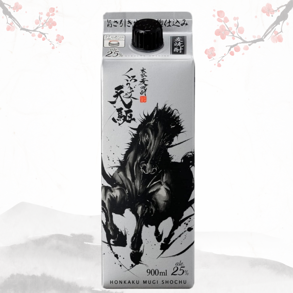 쿠로우마(검은말) 텐쿠(하늘을달린다) 프리미엄 보리 소주 25도 종이팩 900ml 무료배송 – sakemong