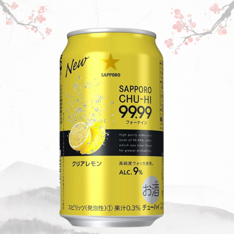 사포로 99.99 클리어 레몬 9% 350ml × 24캔 무료배송 - “투명함 속에 감춰진 깊은 취기, 단맛 없는 어른의 츄하 – sakemong